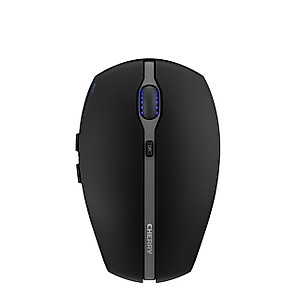 Cherry GENTIX BT Wireless Bluetooth Mouse, Multi-Device Function for up to 3 Devices, Switchable Resolution (1K/2K DPI), 7 Buttons and Scroll Wheel, Battery Operated (Black)