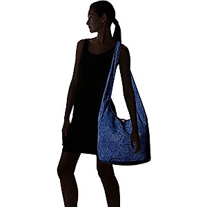 BTP! Thai Cotton Hippie Hobo Sling Crossbody Bag eco Friendly Shopping bag Paisley Print Large (SkyBlue PL42)