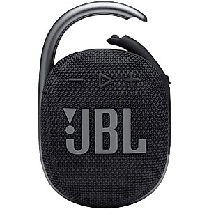 JBL Clip 4 Portable Bluetooth Wireless Speaker Bundle with divvi! Protective Hardshell Case - Black