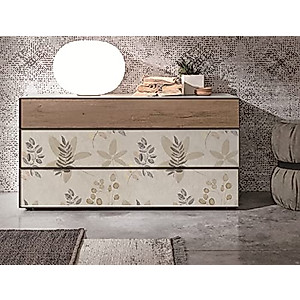 KAMTAIVOY 17.3in x 78.7in Peel and Stick Wallpaper Beige White Floral Contact Paper Removable Self-Adhesive Waterproof Flower Wallpaper Wall Mural Decoration for Bedroom Living Room