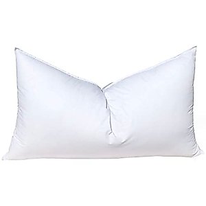 Pillowflex Synthetic Down Pillow Insert - 14x20 Down Alternative Pillow, Lumbar Pillow Insert for Sham - Back Pillow, Travel Size Pillow - Polyester Neck Pillow - 1 Decorative Pillow Form