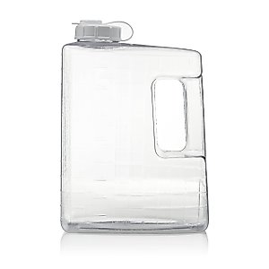 Arrow Home Products 1 Gallon Jug for Cold Drinks - Clear View Plastic Refrigerator Bottle w/ Cap, Easy-Pour Spout & Graduated Markings - Made in USA, BPA Free - Ideal for Water, Iced Tea, Juice, Milk