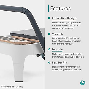 Balanced Body Allegro 2 Leg and Post Kit, Pilates Reformer Accessories, Workout Equipment for Home or Pilates Studio Use