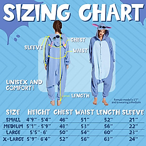 CANASOUR Polar Fleece Halloween Costume Christmas Adult Anime Unisex Animal Cosplay Onesie (Medium, New Blue)