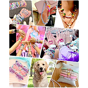 Mio Angle Letter Beads 1640Pcs 39 Styles Friendship Bracelets Assorted Number Beads Preppy Beads Jewelry Making Kit with Beads Case for Teen Girl Gifts Ages 6 7 8 9 10 11 12 （Black Letter White Beads）