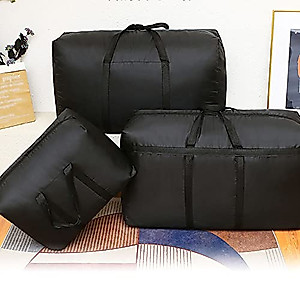 IWEIK Multipurpose Extra Large Storage Bags Laundry Bags for Space Saving Storage (230L, Black)