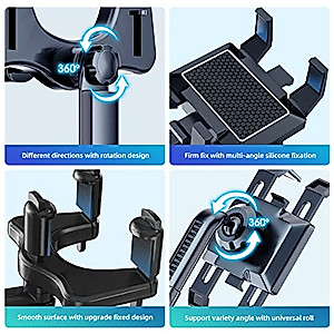 2022 Rotatable and Retractable Car Phone Holder-2Pack, Multifunctional Adjustable Car Phone Mount, 360° Rotation Adjustment, Hands-Free Rear View Mirror Car Mount Size H:1.97-2.95", T:1.18-2.36"