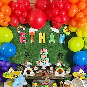 119 Pack Rainbow Balloons Garland Arch Kit for Cartoon Watermelon, Street, Rugrats Theme Birthday Party Decorations, Baby Shower, Birthday Party Supplies Backdrop for Kids
