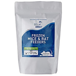 MiceDirect Frozen Small Fuzzie Feeder Mice Food for Juvenile Hognose, Corn & Milk Snakes (50 Count)
