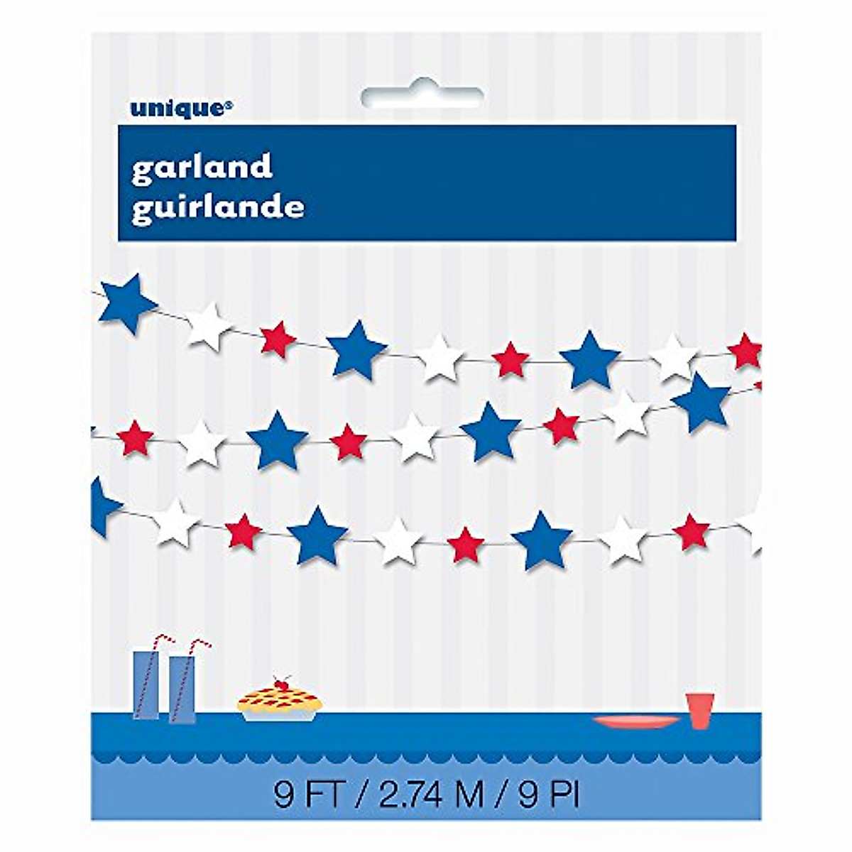 Unique Party Decoration, 9', Multicolor