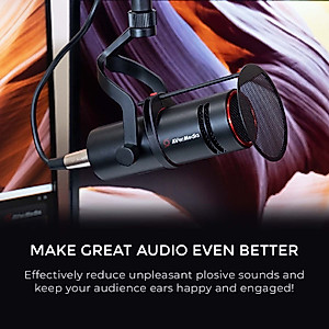 AVerMedia Live Streamer POP FILTER - BA310, microphone pop filter, professional audio capture for live stream, podcasting and vlogging, exclusively for Live Streamer MIC 330/350