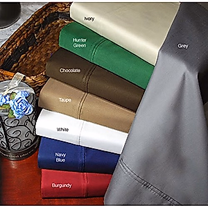 Ethereal Bedding 400-TC Sateen Super Soft 4-PC Luxury Sheet Set Queen Solid Elephant Grey Fit Upto 12'' Inches Deep Pocket 100% Egyptian Cotton