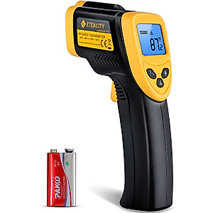 General Tools LCD Moisture Meter #MM8 - Leak and Humidity Detector & Etekcity Infrared Thermometer 774, Digital Temperature Gun for Cooking, Non Contact Electric Laser IR Temp Gauge, Yellow