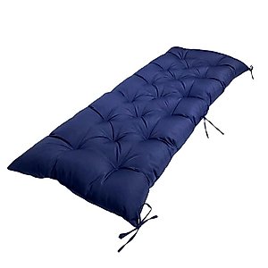 Waterproof Outdoor Bench Cushion, 48"x20", Swing Cushion Patio Furniture Cushions 3 Seater, for Garden Patio Furniture Lounger Bench (Navy blue, 48x20 in)