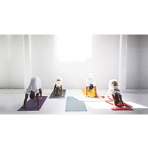 B YOGA Mat for Men & Women | Extra Thick 4mm (1/8-inch) Non-slip Workout Mat | Eco-friendly Exercise Mat | Perfect for Pilates, Yoga & Floor Exercises | 71" Long, Charcoal