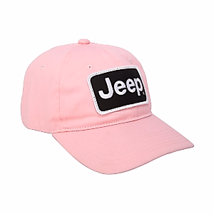 Jeep Premium Chino Twill Unstructured Embroidered Patch Hat for Women | Cap for Girls Pink