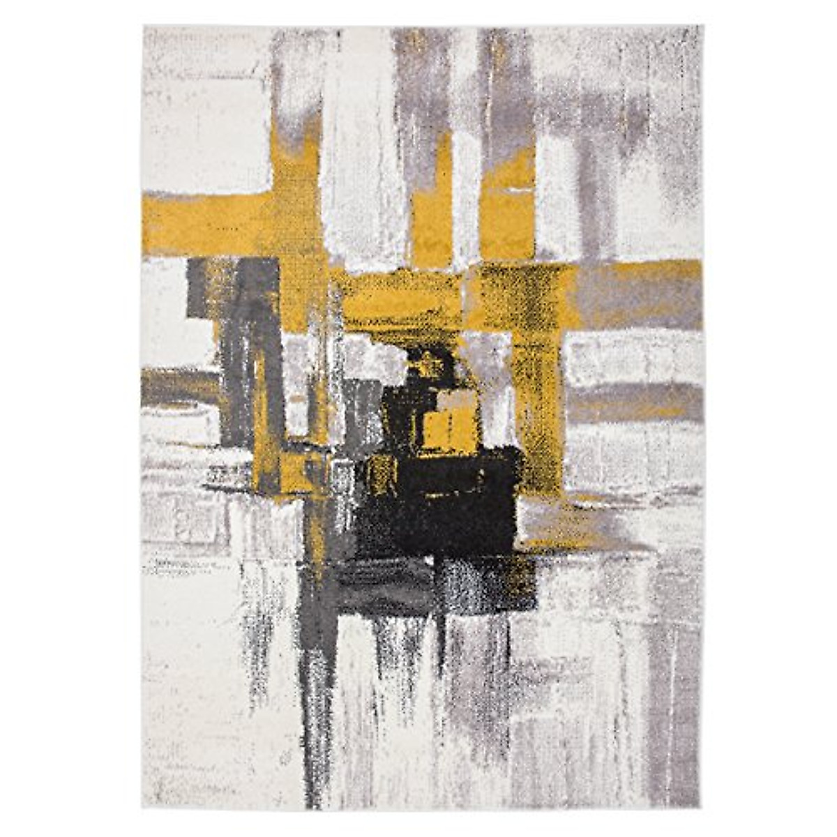 Rugshop Contemporary Modern Abstract Area Rug 7' 10" x 10' Gold