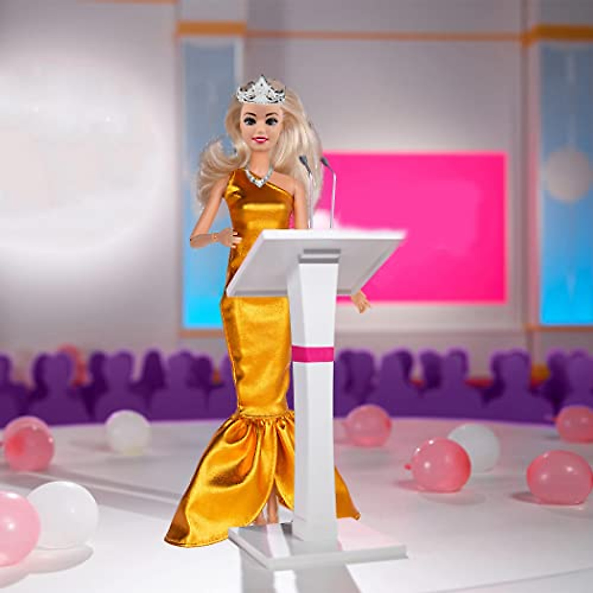 ebuddy 50 Pcs Doll Clothes and Accessories - Including Mermaid Evening Dress Wedding Gown Dress 7 Bikini Swimwear 5 Costume Role Play 5 Causal Outfits and 31 Doll Accessories for 11.5 Inch Dolls