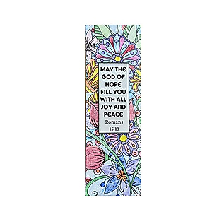 Christian Coloring Bookmarks - Bible Verse Color Your Own Book Marks - Anti Stress - Art Therapy - Adult Coloring - 100 Bulk Pack All The Same Design - Great for Large Groups - Women's Ministry