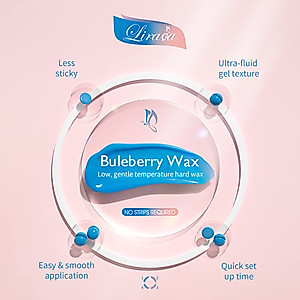 Lirava Digital Wax Warmer Kit for Hair Removal, Waxing Kit for Women Men, At Home Hard Wax Kit for Sensitive Skin Brazilian Facial Hair Body with 4 Bags Wax Beads Target All Types of Hair