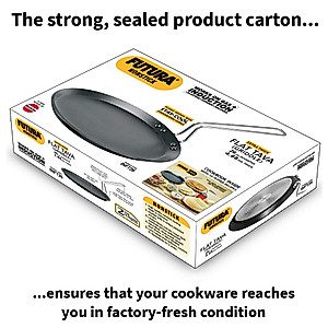 Hawkins Futura Non-stick Induction Compatible Flat Tava Griddle, 10" Induction, BLACK,