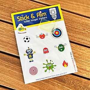 Kids Pack - Toilet Target Stickers with Sticker Applicator Tool, Potty Stickers for Potty Training, Toilet Targets for Potty Training Boys. Toilet Stickers for Boys Aim.