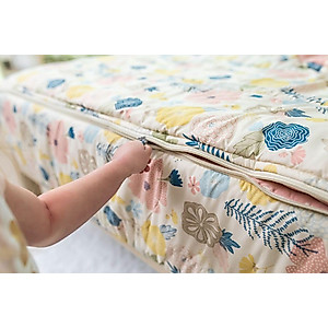 Beddy's Flower Blossoms Girls Durable Zipper Bedding, Bed in a Bag, Floral Sheets and Comforter, Easy to Make and Wash, Includes Pillowcase and Pillow Sham, Kids Zip Bedding, Super Soft All Season