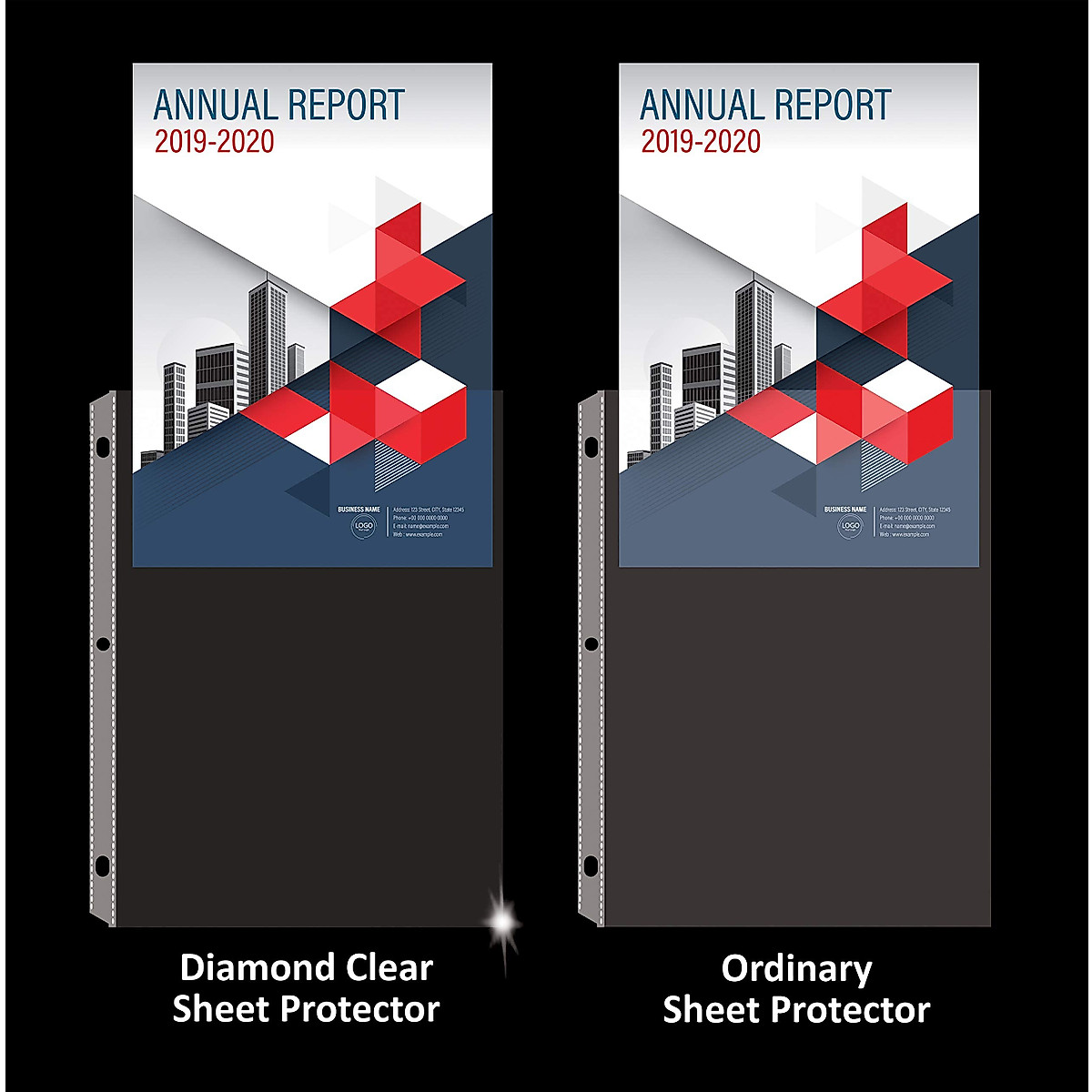 100 Count Diamond Clear Extra Heavyweight Sheet Protectors, 4 mils Strong, by Gold Seal, 8.5 x 11", Top Load, 100 Pack