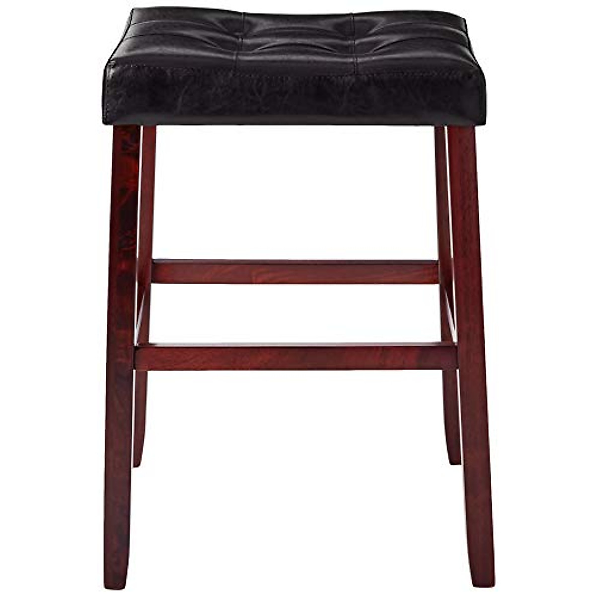 Crown Mark 2987 Kent Saddle Chair, Black, 2 Per Box