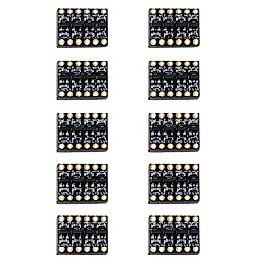 Treedix 10PCS Logic Level Converter Module 4 Channel IIC I2C 3.3V to 5V Bi-Directional Shifter Module for SPI Bus Signals Serial Compatible with Arduino