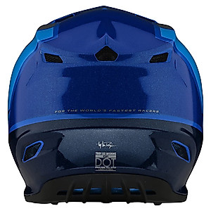 Troy Lee Designs GP Anarchy Adult Offroad Motocross Dirt Bike ATV Powersports Racing Full Face Helmets Lightweight Ventilated Youth GP Helmet; NOVA Blue MD