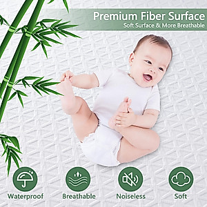 Premium 100% Waterproof Mattress Protector Full Size, Breathable Bed Cover 3D Air Fabric Cooling Mattress Pad Cover Smooth Soft Noiseless Washable, 8''-21'' Deep Pocket