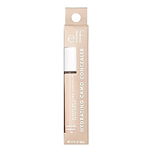 e.l.f., Hydrating Camo Concealer, Lightweight, Full Coverage, Long Lasting, Conceals, Corrects, Covers, Hydrates, Highlights, Fair Rose, Satin Finish, 25 Shades, All-Day Wear, 0.20 Fl Oz