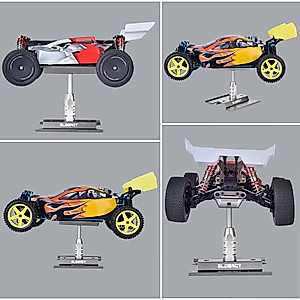 GLOBACT RC Car Repair Work Stand Repair Tool Set 360 Degree Rotation and 521 PCS RC Screws Kit and RC Screwdrivers and Screws Pallet Kit for 1/8 1/10 1/12 1/16 1/18 RC Car Truck Crawler (Titanium)