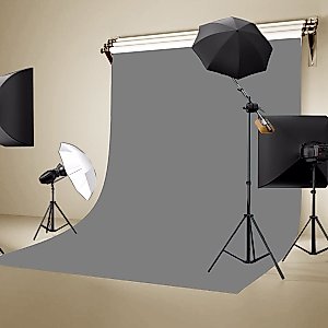 LYLYCTY 5x7ft Photography Studio Non-Woven Backdrop Gray Backdrop Solid Color Backdrop Simple Background LY076