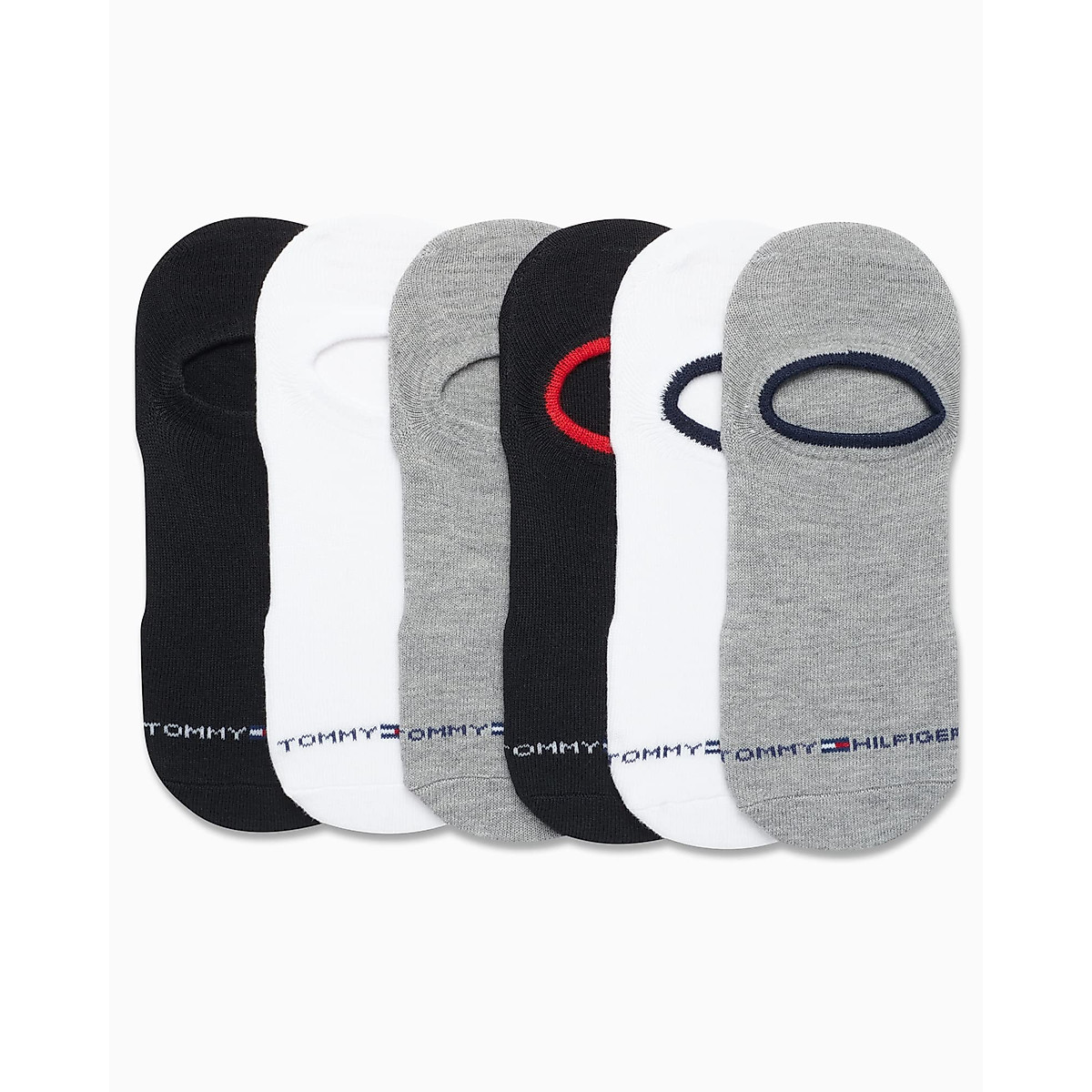 Tommy Hilfiger Men's Athletic Socks - Cushion Sport Liners (6 Pack), Size 7-12, Grey Assorted