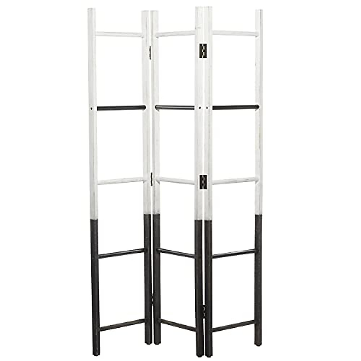 Deco 79 Farmhouse Wood Rectangle Room Divider Screen, 50" x 1" x 71", White