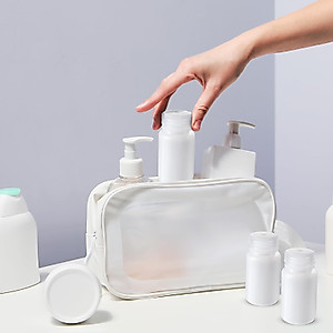 Zhehao 30 Pcs Wide Mouth Reagent Bottle 4 oz Plastic Bottle with Lid, Hdpe, Empty Sealed Sample Leakproof Hdpe Container for Lab Classroom Home(Translucence)