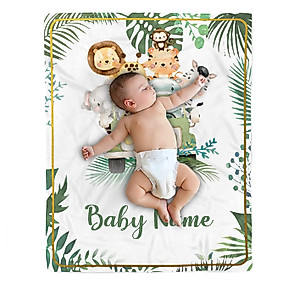 Jump Up Personalized Frame Safari Baby Blanket,Jungle Animal Baby Blanket,Baby Boy Safari Nursery,Jungle Theme Baby Blanket,Jungle Blanket Baby,Safari Swaddle Blanket