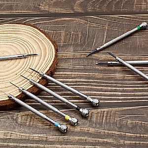 Hordion 8Pcs Micro Precision Screwdriver Set, Jewelers Screwdriver Set, Watch Screwdriver Kit 0.6-2mm for Watch, Jewelry, Eyeglasses, Sunglass, Electronics, Computer, Toys Repair (Flat)