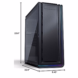 Phanteks Enthoo 719 (PH-ES719LTG_DBK01) High Performance Full Tower Case – Tempered Glass, Aluminum panels, dual system/psu support, massive storage, Fan Hub, Digital-RGB lighting, Black