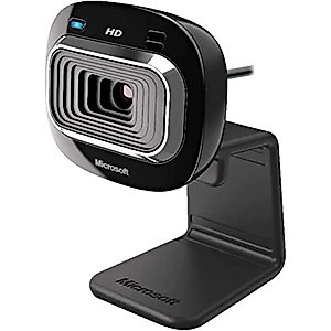 Microsoft LifeCam HD-3000 for Business with built-in noise cancelling Microphone, Light Correction, USB Connectivity with universal attachment base, for video calling on Microsoft Teams/Zoom