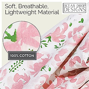 Ocean Drop 100% Cotton Mommy and Me Robe and Swaddle Set - Maternity Robe for Hospital - Delivery Gown for Hospital Maternity 4pc Set (Robe, Socks, Baby Swaddle Blanket, Baby Hat & Gift Box)