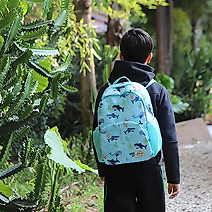 yodo Little Kids School Bag Pre-K Toddler Backpack - Name Tag and Chest Strap,Shark