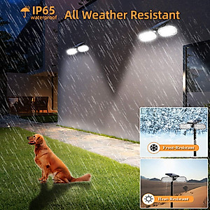 EMANER 20% O-ff (Bundle 3Pack) - Motion Sensor Solar Light, Low Light Stay On Optional, Outdoor Waterproof