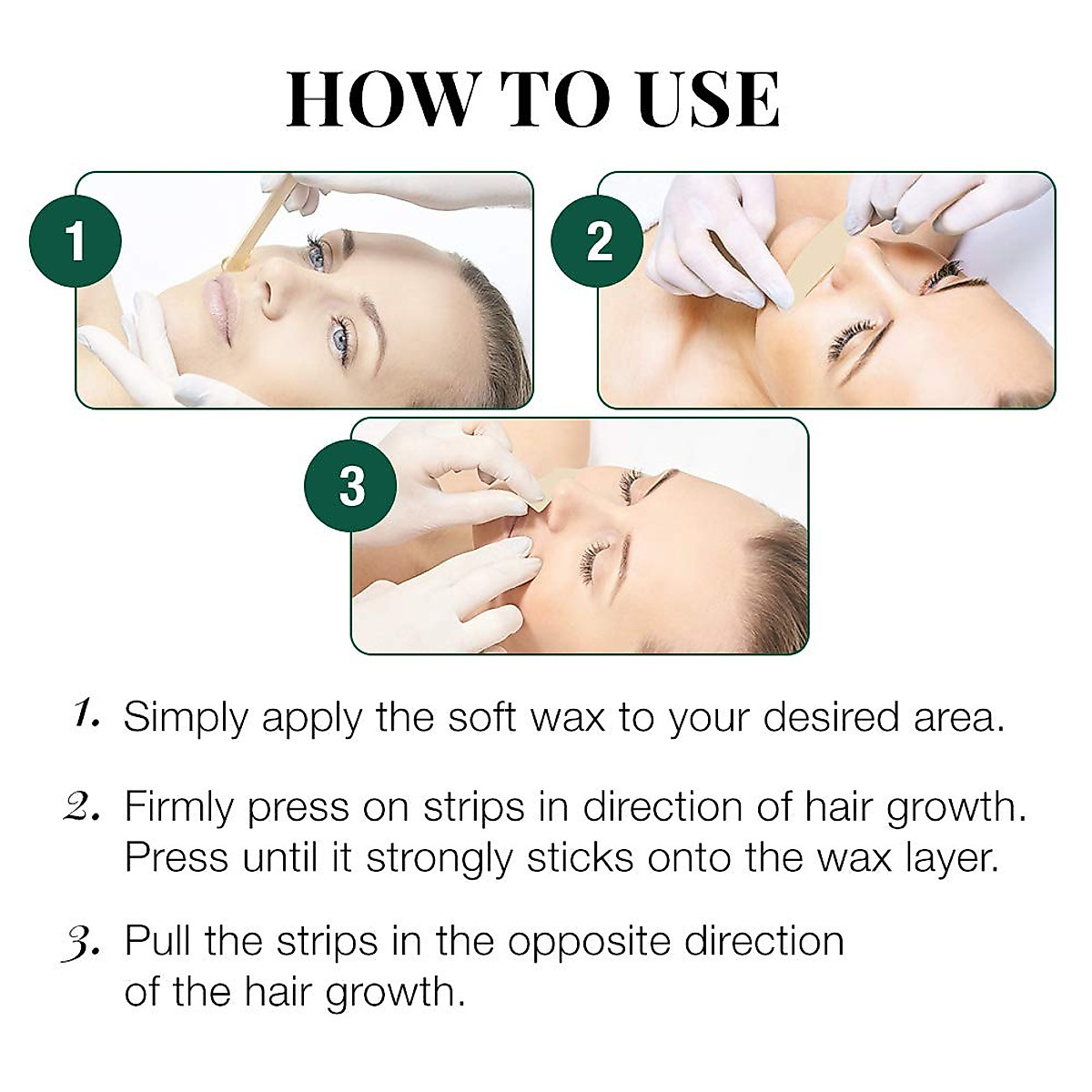 Clean + Easy Small Facial Muslin Wax Strips for Hair Removal, Pre-Cut Durable Muslin Epilating Strips to Remove Unsightly Hairs from the Face - 1 3/4" X 4 1/2", 100 count