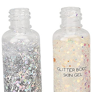 Glitter Body Gel, Glitter Set with Glitter Body Gel Stick for Party