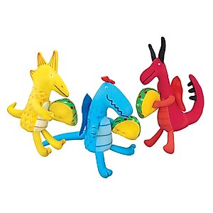 MerryMakers Dragons Love Tacos Mini Doll Set, Set of 3, 4.5 to 5.5-Inches Each