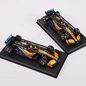 1:43 2022 MCL36 F1 Racing Car NO.3 NO.4 Alloy Model Car for Bburago 38064 (NO.3 Hardcover Edition)
