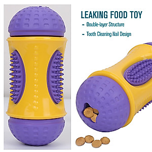 WWW Dog Chew Toys for Aggressive Chewers, Puppy Teething Chew Toy Tough Dog Toys with Natural Rubber for Small Medium Large Breeds, Teeth Cleaning and Gum Massage for Small Medium Large Dog,Red